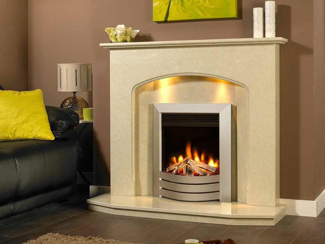 Angelia Marble Electric Fire Suite - Designer Fireplaces
