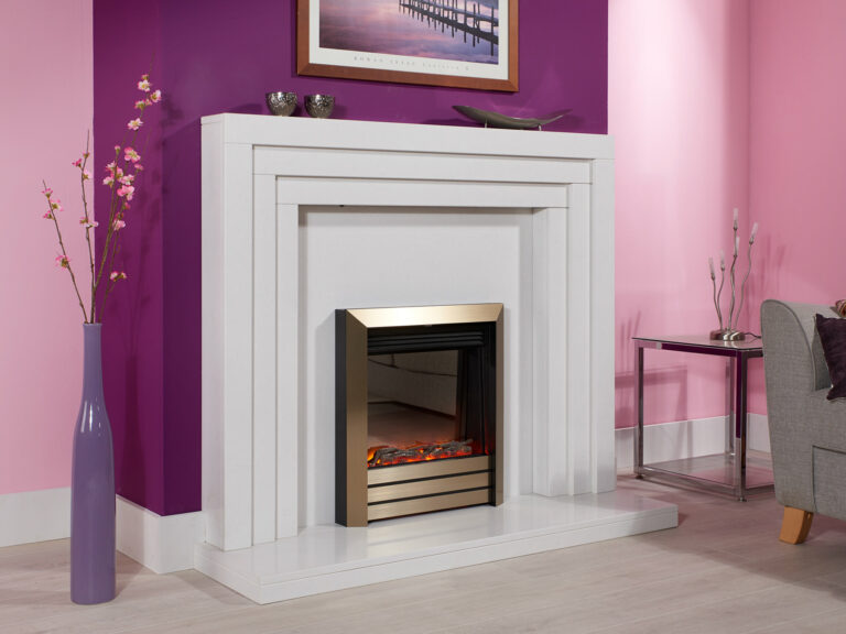 Contemporary Marble Fireplace Italian Polare 48" (Ex-Stock) - Designer ...