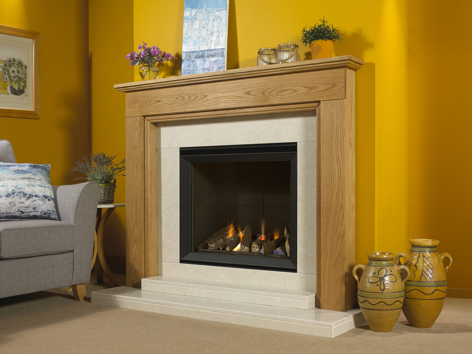 Dorchester Solid Oak Fire Surround - Designer Fireplaces