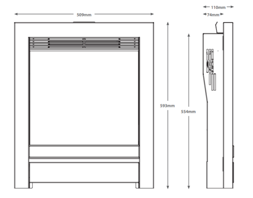 Be Modern FLARE Beam Edge Electric Fire - Designer Fireplaces