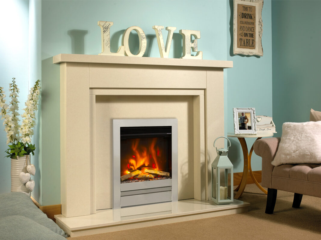 Huntingdon Marble Electric Fire Suite - Designer Fireplaces