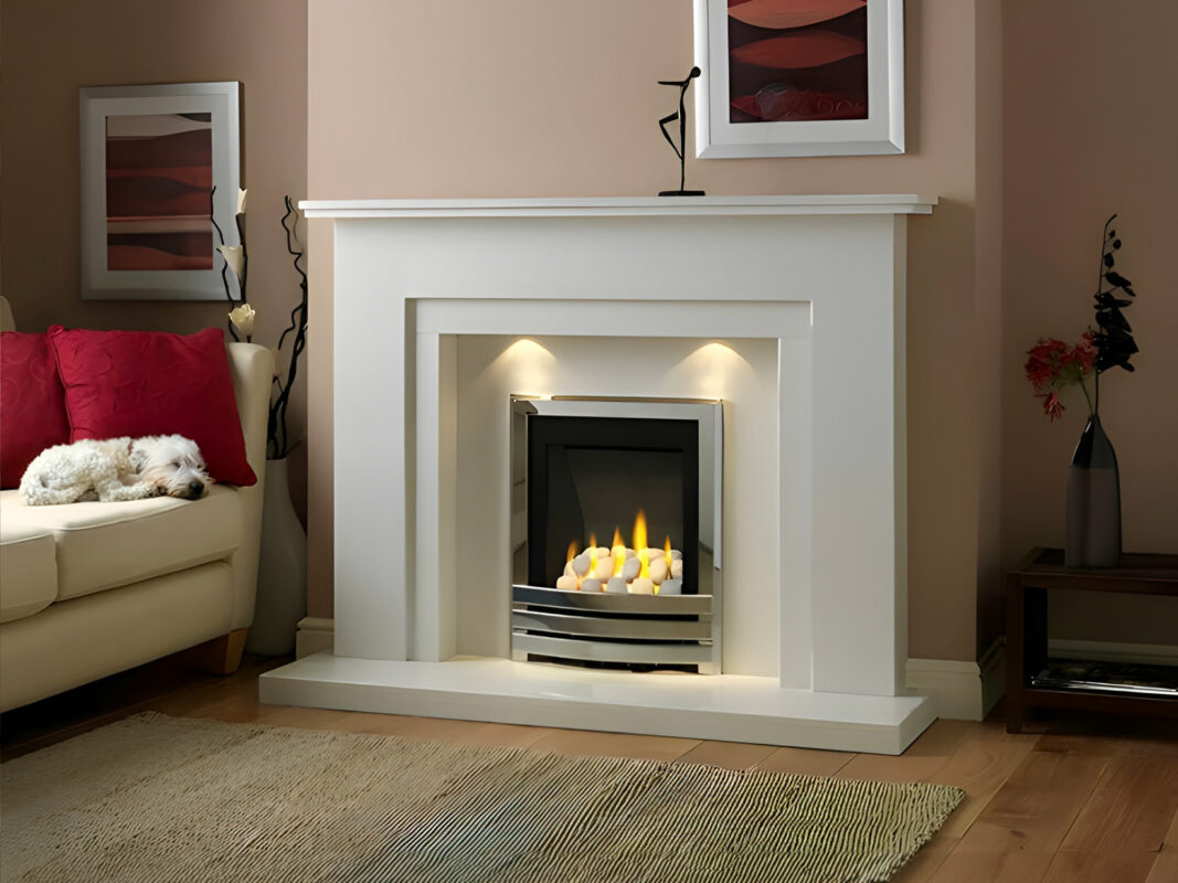 Walton Marble Gas Fire Suite - Designer Fireplaces