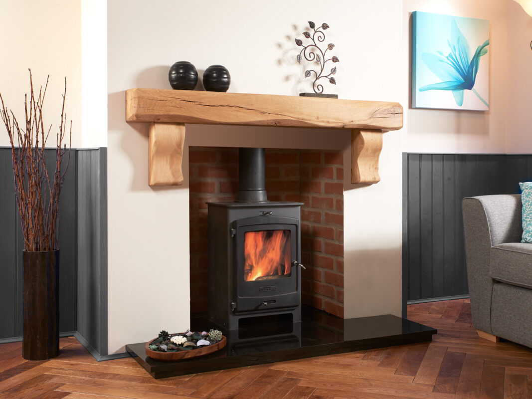 Rustic Mantel With Corbels: Elevate Your Fireplaces Charm