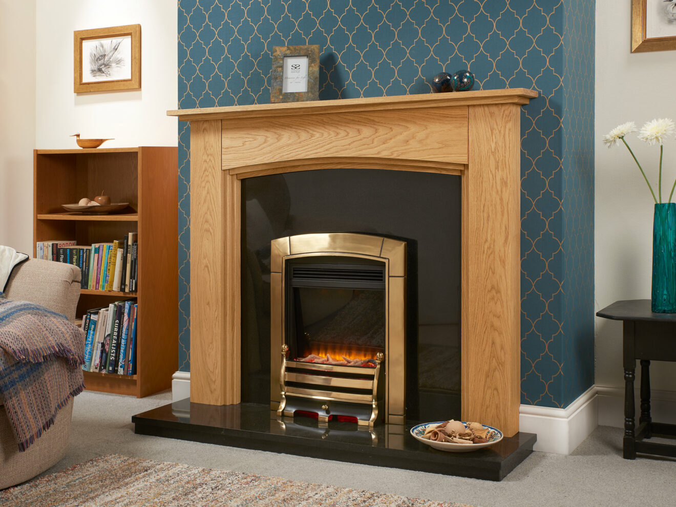Lyndhurst Solid Oak Fire Surround - Designer Fireplaces