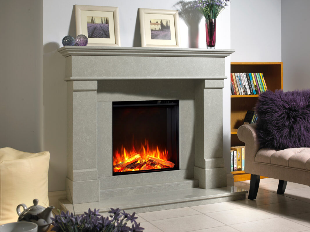 Marston Marble Electric Fire Suite - Designer Fireplaces