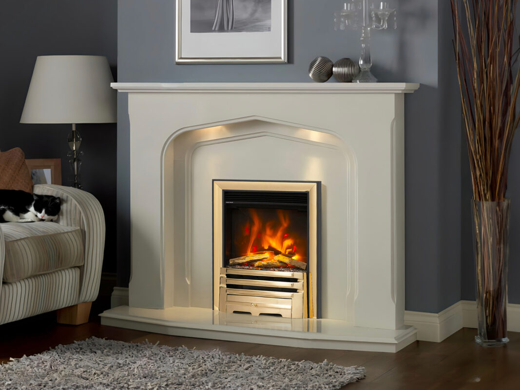 Lynford Marble Electric Fire Suite - Designer Fireplaces