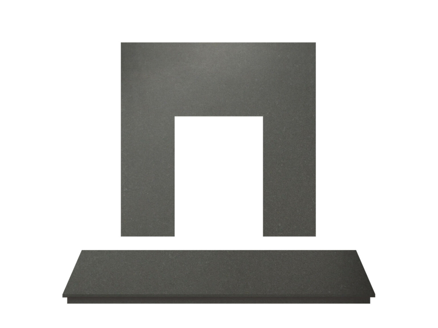 Matt Honed Granite Fireplace Back Panel & Hearth Set - Designer Fireplaces